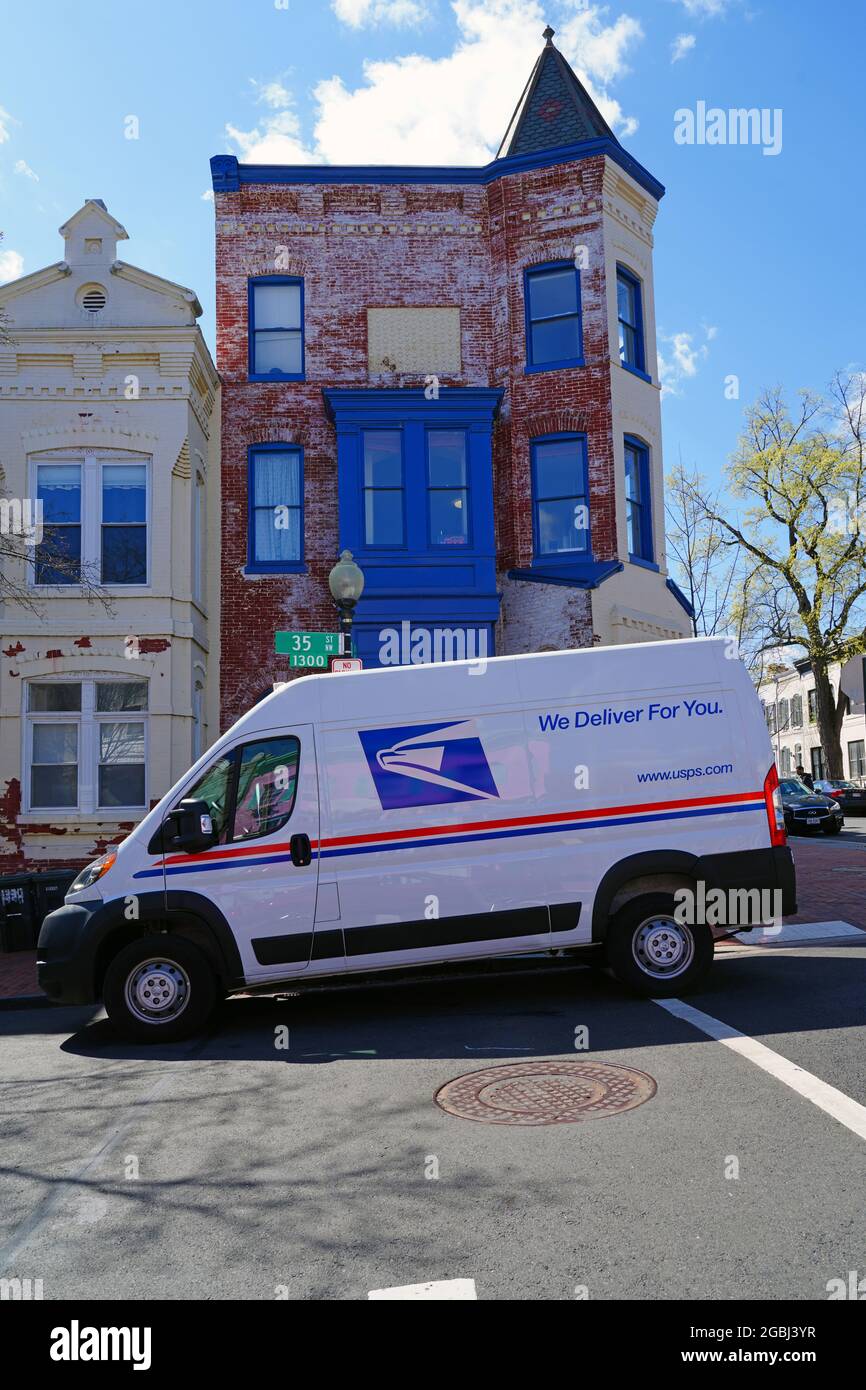 WASHINGTON, DC -2 APR 2021- View of a delivery truck from the United ...