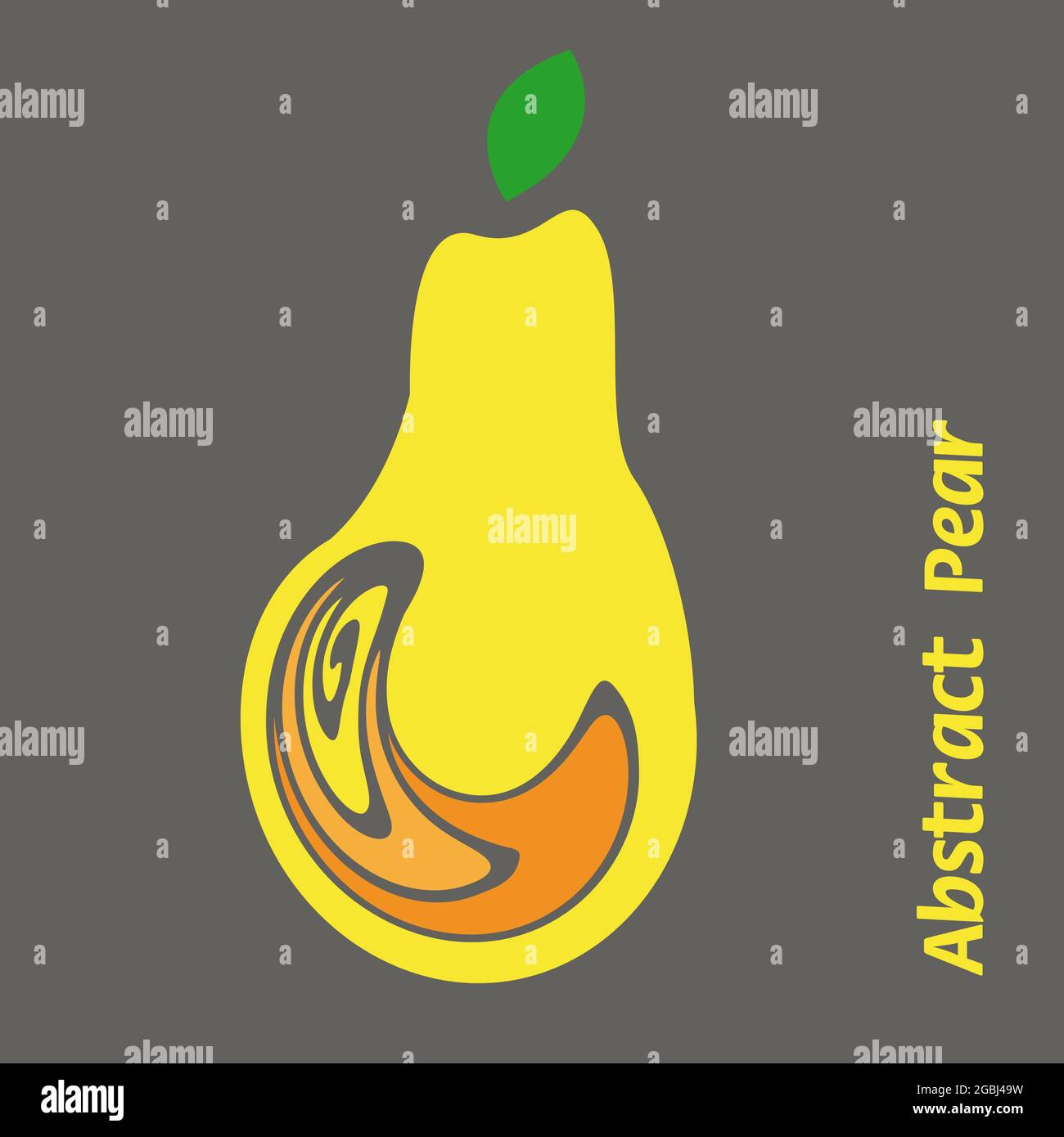 Juice yellow pear cartoon Stock Vector Images - Alamy