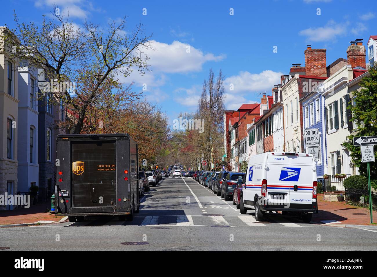 WASHINGTON, DC -2 APR 2021- View of a delivery truck from the United ...