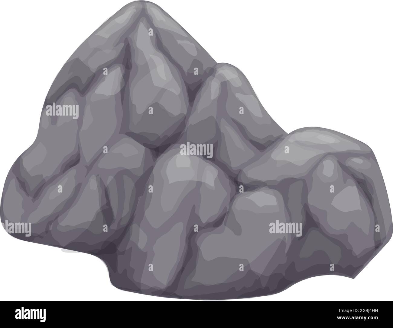 Rock elements Gray stone on white background isolated image Stock ...