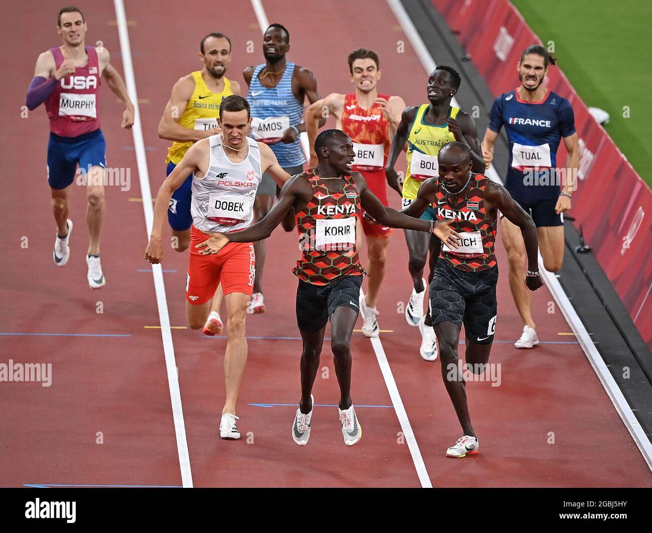 Tokyo, Japan. 4th Aug, 2021. Athletes compete during the Men's 800m ...