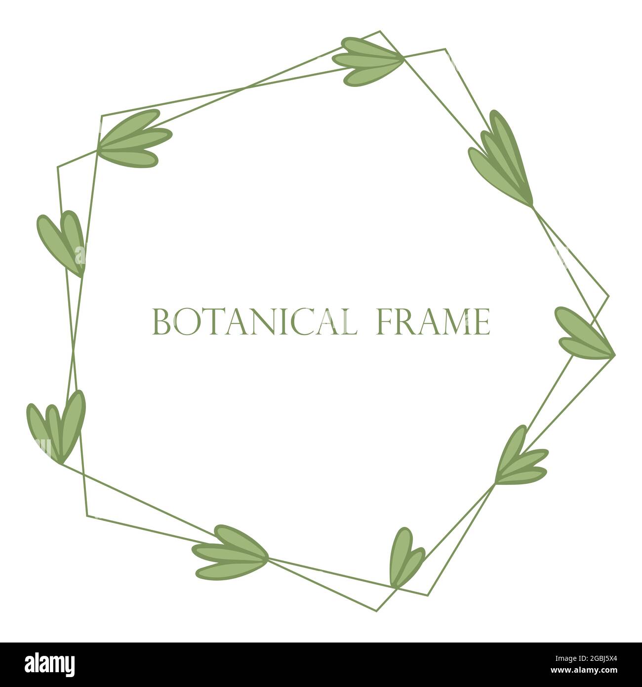Multi-angle botanical frame vector illustration. Template for a ...