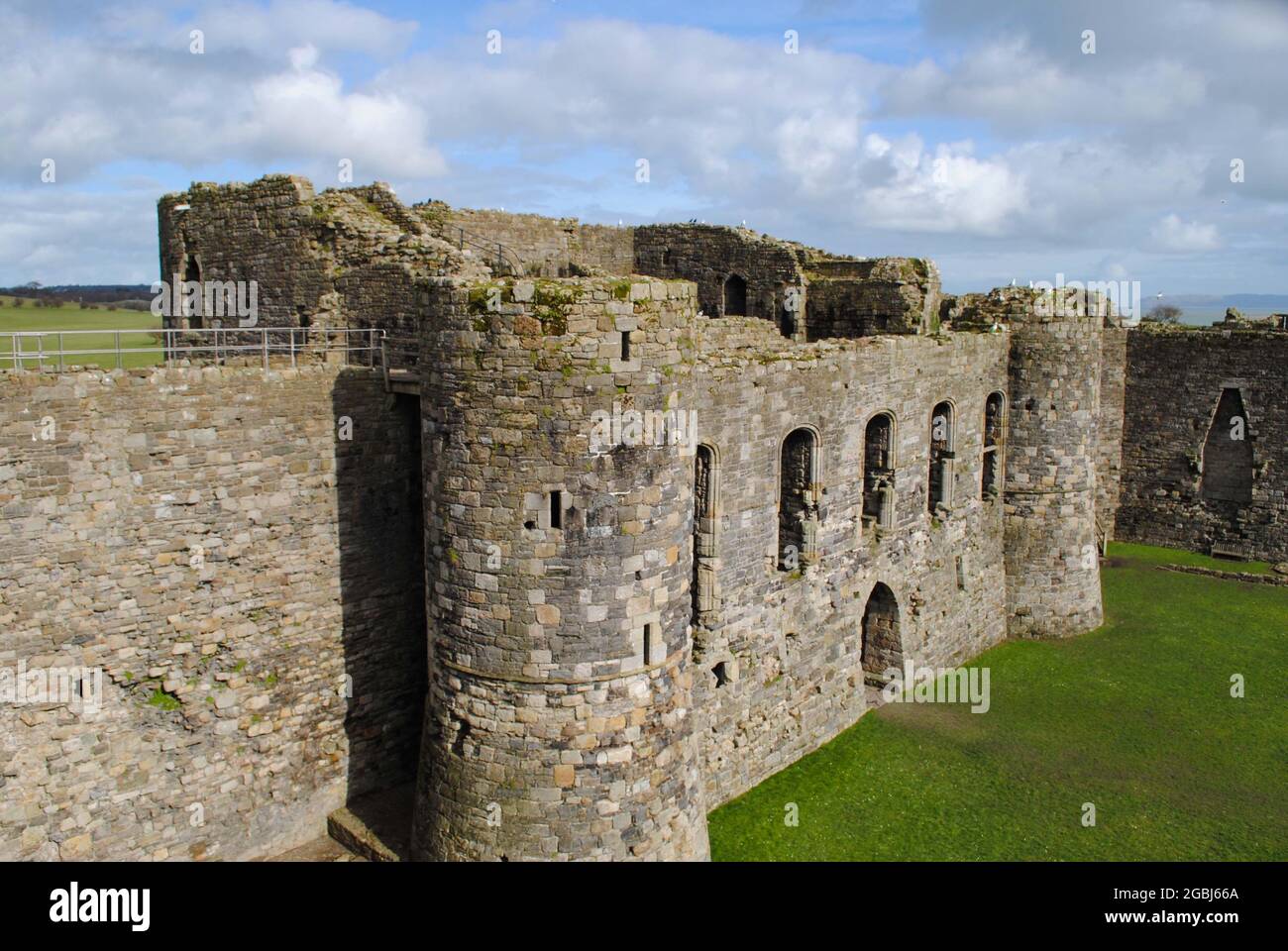 Beaumaris castle Anglesey uk ruins Stock Photo - Alamy