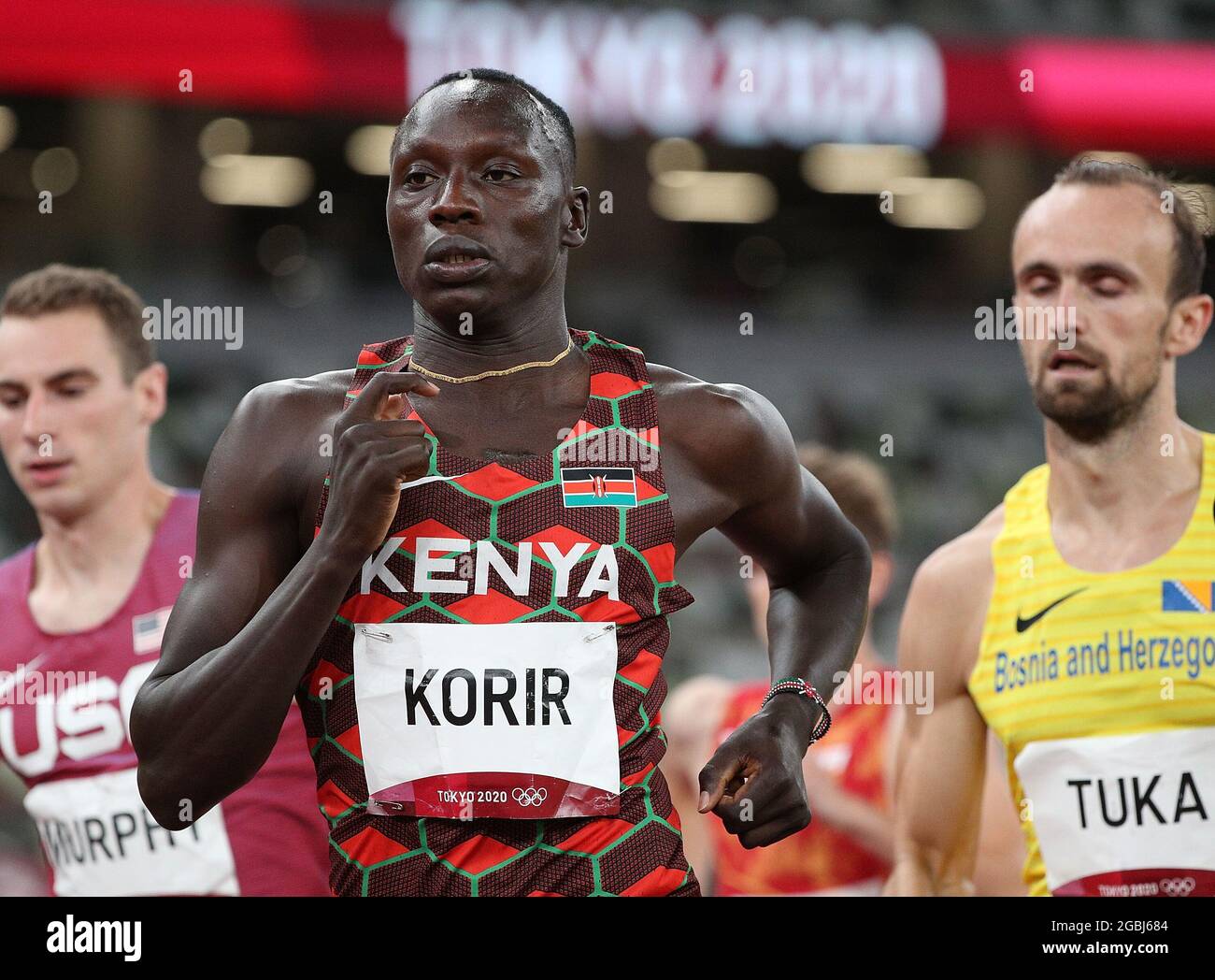 Tokyo, Japan. 4th Aug, 2021. Emmanuel Kipkurui Korir of Kenya competes ...