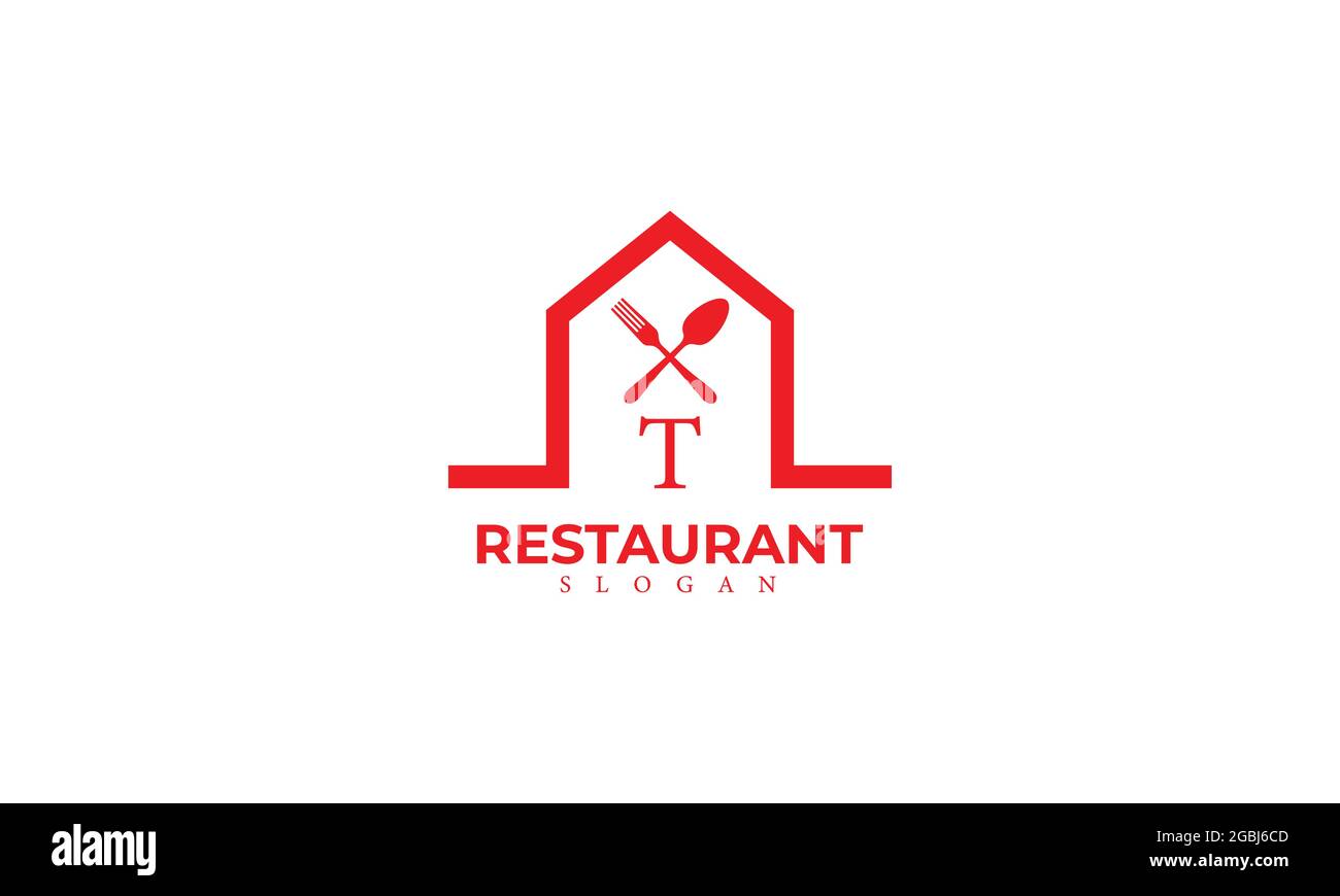 Alphabet T Restaurant Monogram Vector Logo Template, Letter T Food Logo ...