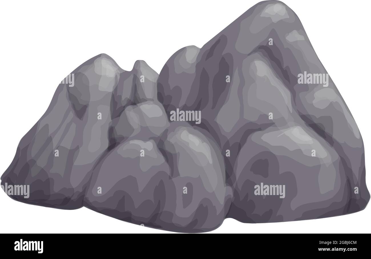 Rock elements Gray stone on white background isolated image Stock ...