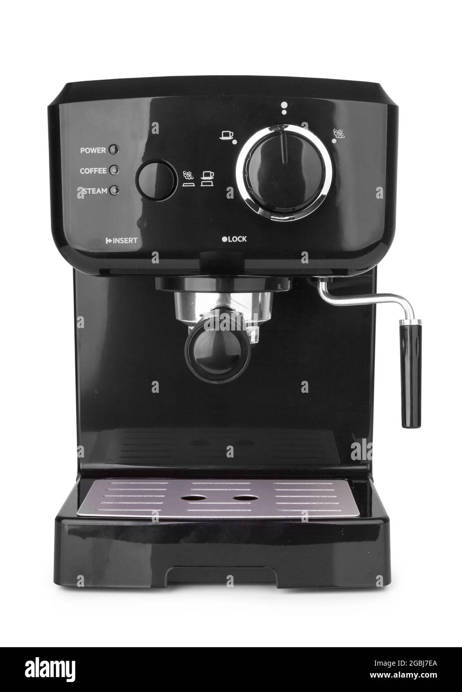 Coffee maker isolated on a white background Stock Photo - Alamy