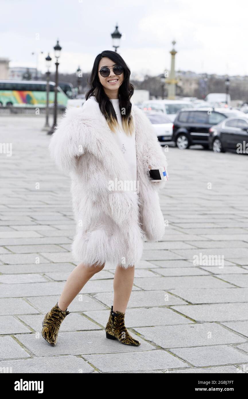 Miss Yuyu - Streetstyle at Paris Fashion Week - France Stock Photo - Alamy