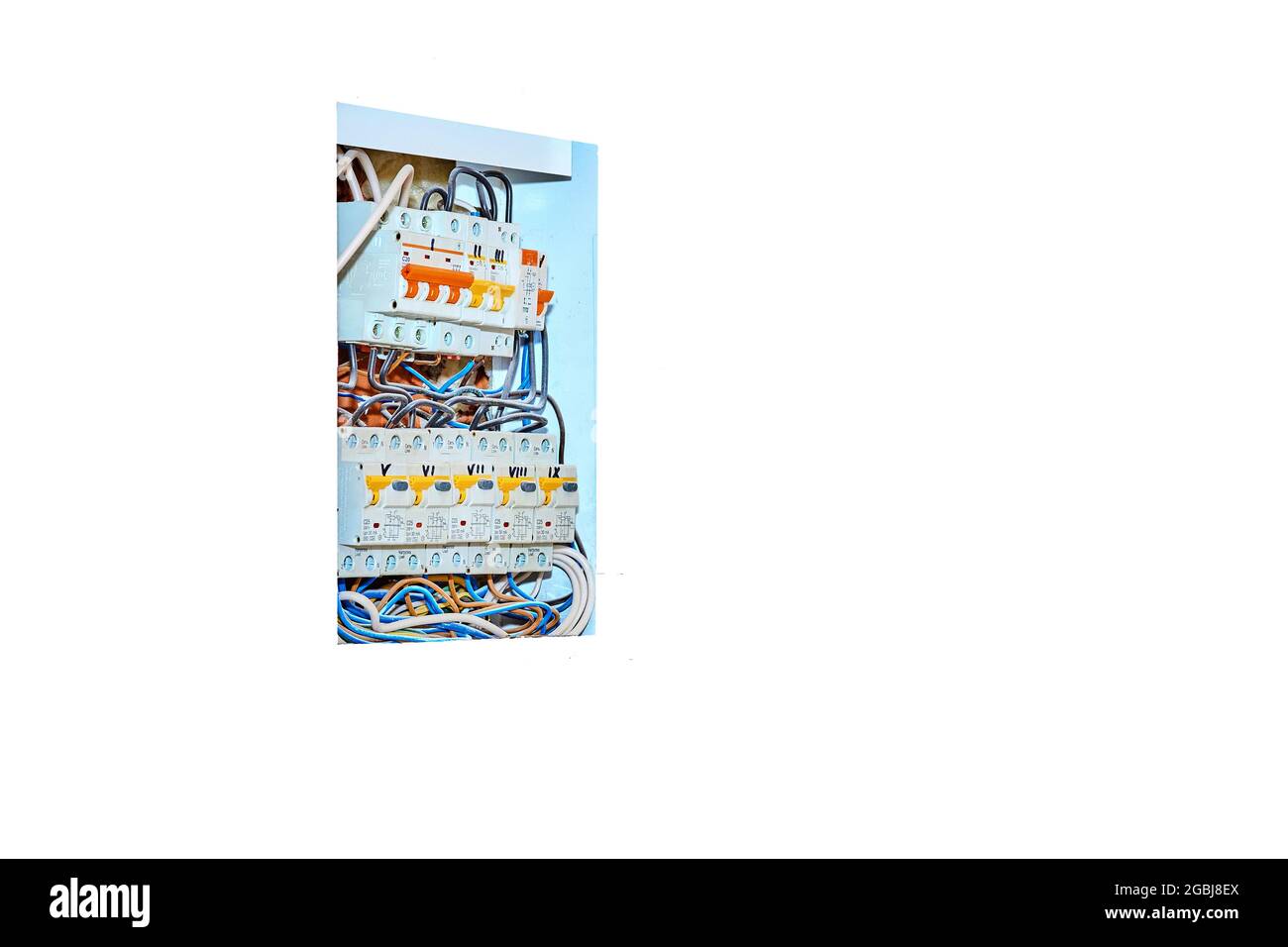 Junction box automatic machine in a new apartment Stock Photo - Alamy