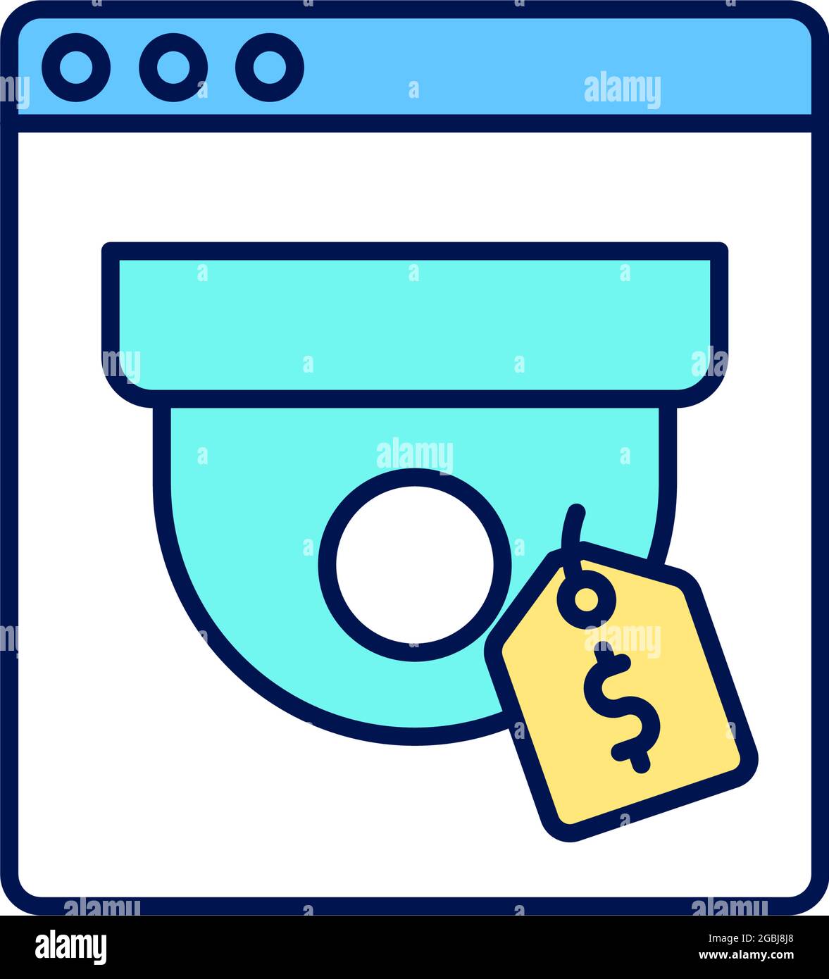 Security camera purchase RGB color icon Stock Vector Image & Art - Alamy