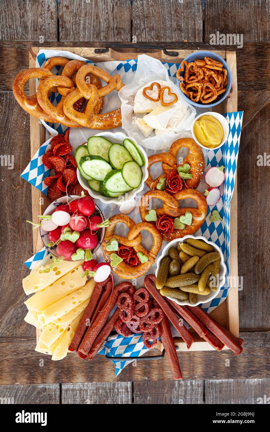 Bavarian Meat And Cheese Platter Stock Photo - Alamy