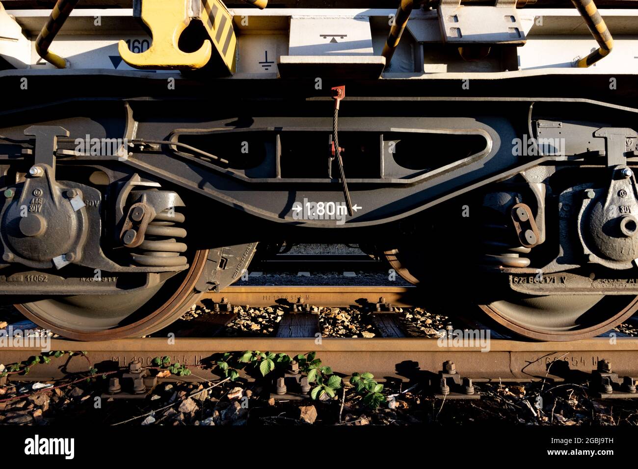 Closeup shot train rails hi-res stock photography and images - Alamy
