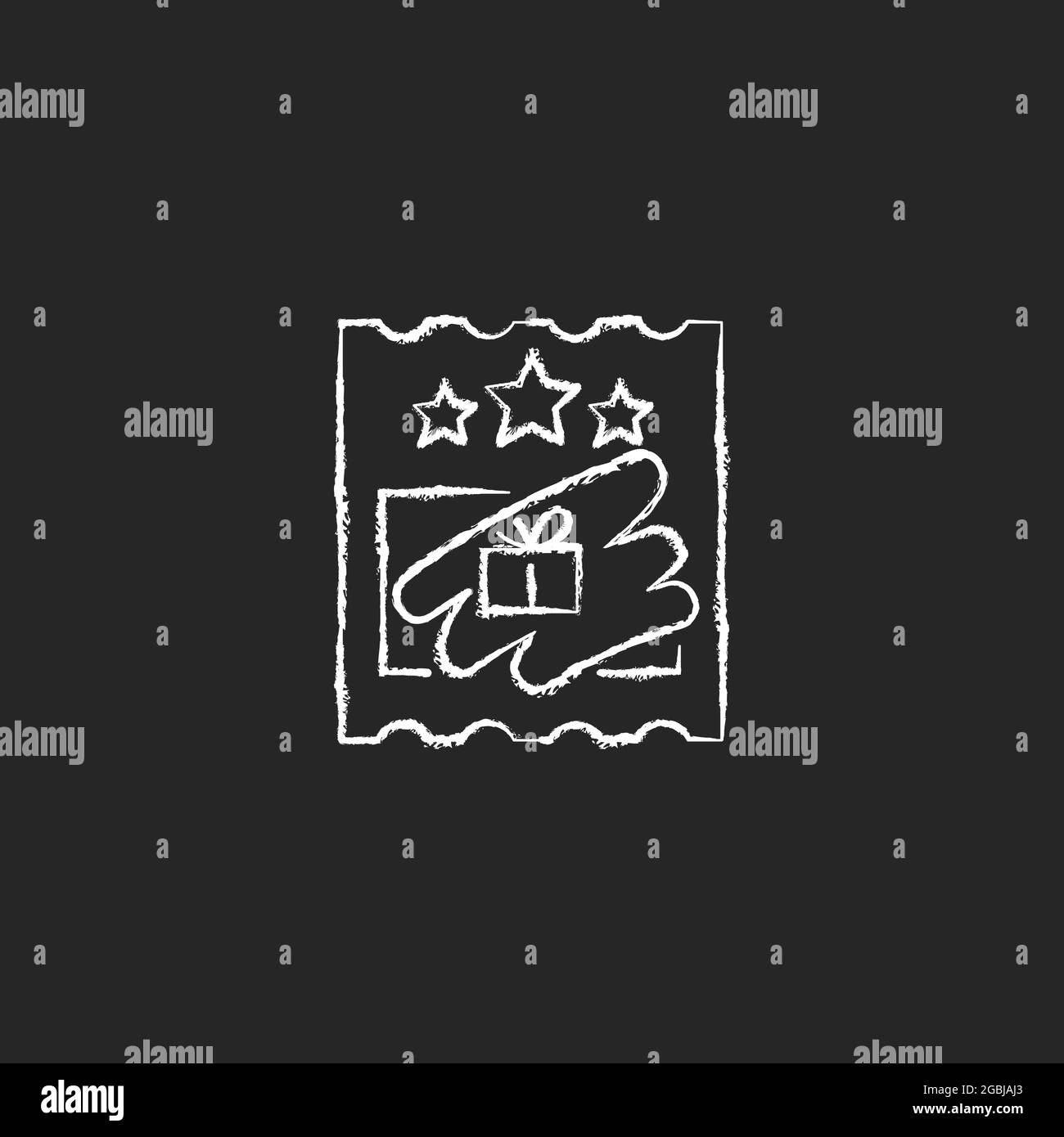 Scratch cards chalk white icon on dark background Stock Vector Image ...