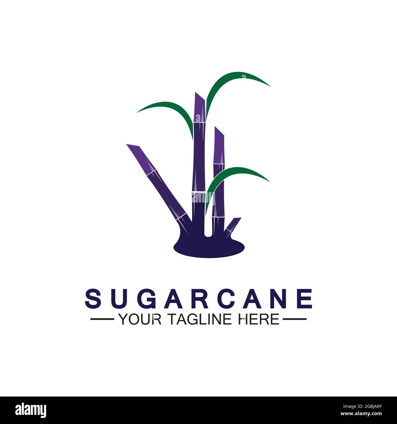 Sugar cane logo icon symbol vector illustration design template Stock ...