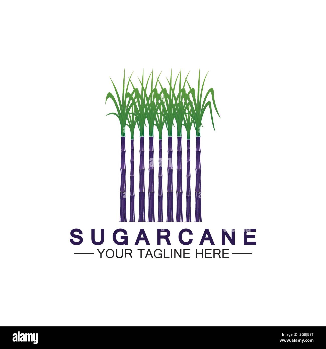 Sugar cane logo icon symbol vector illustration design template Stock ...