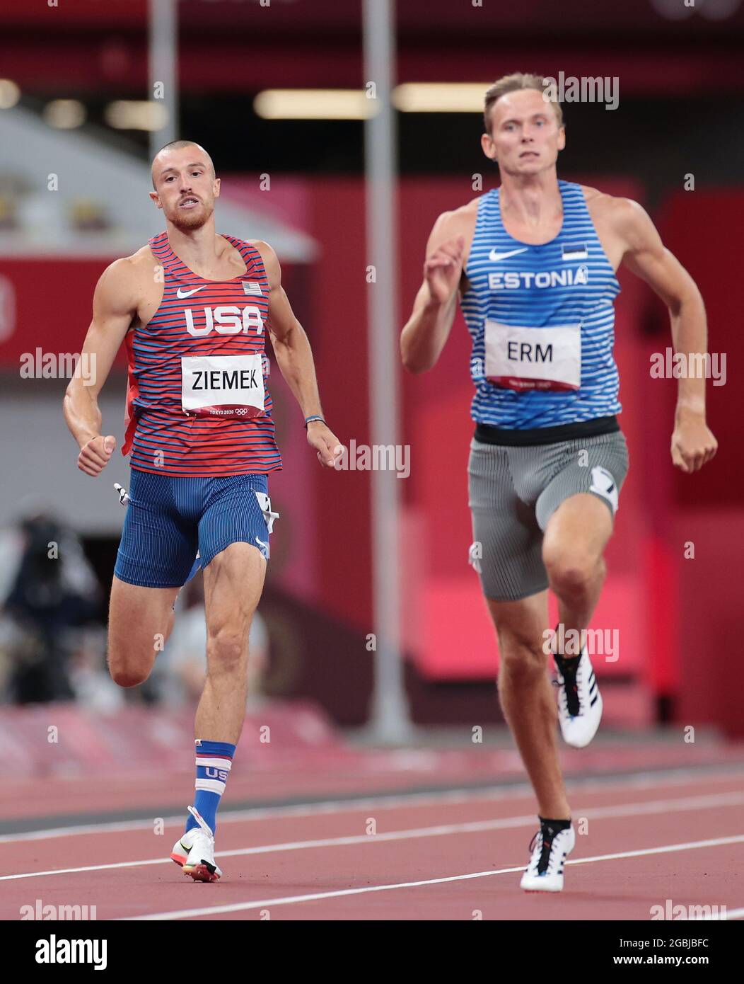 Tokyo, Japan. 4th Aug, 2021. Johannes ERM (R) of Estonia and Zachery ...