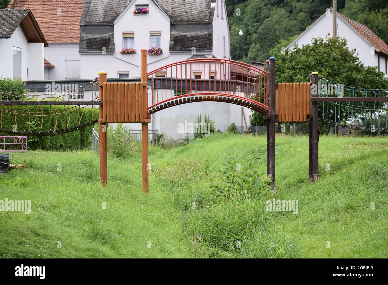 playground made from wood Stock Photo - Alamy
