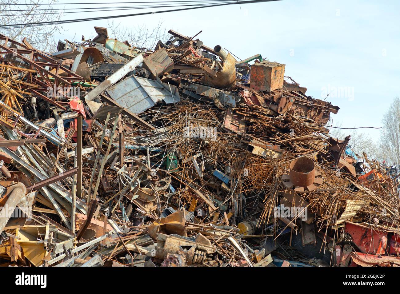 Big Pile of Scrap Metal Ready for Recycling Stock Photo - Alamy