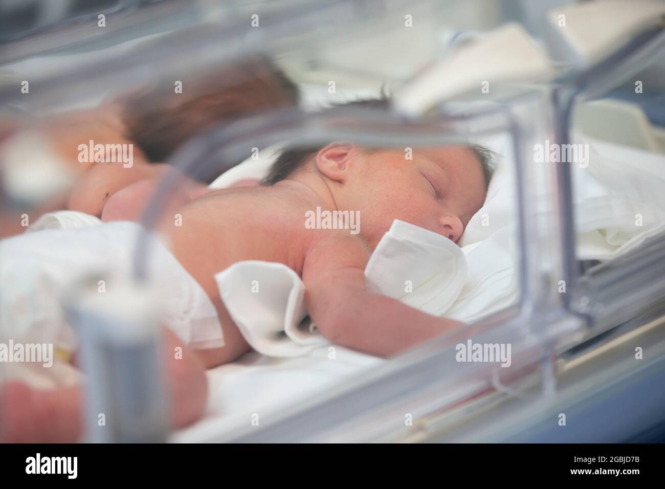 Newborn children are in the boxes in the hospital Stock Photo - Alamy