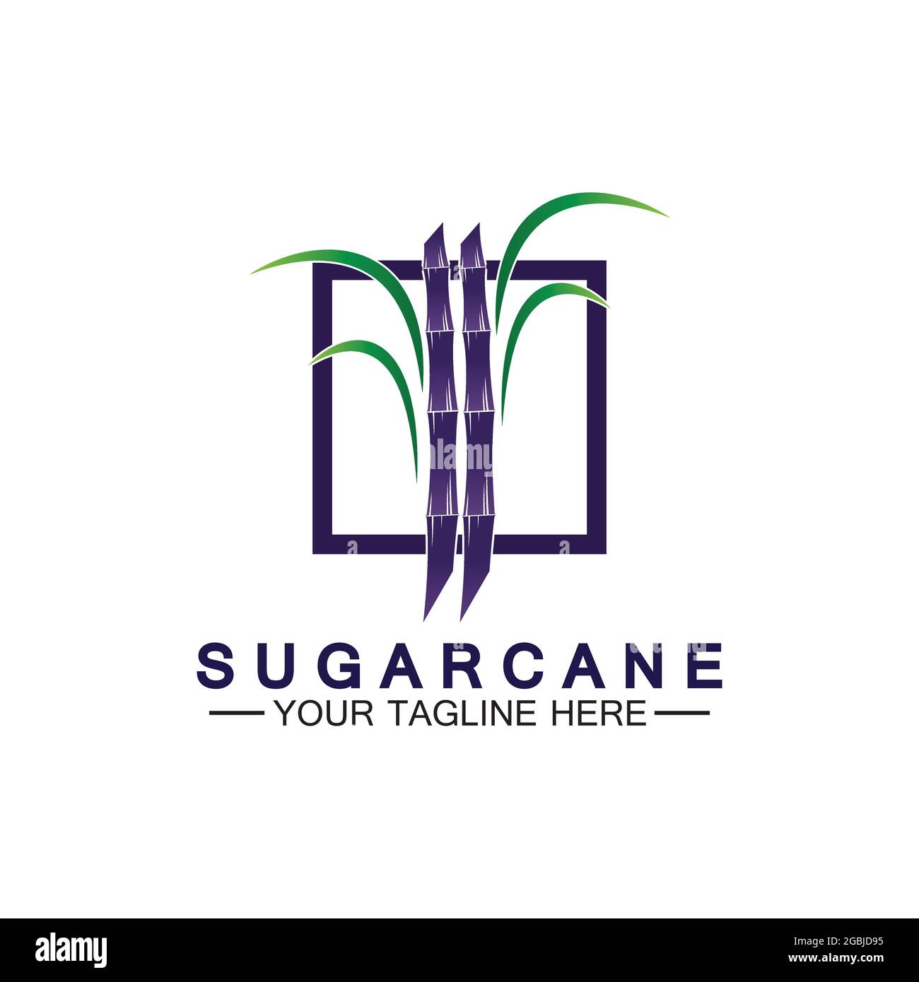 Sugar cane logo icon symbol vector illustration design template Stock ...
