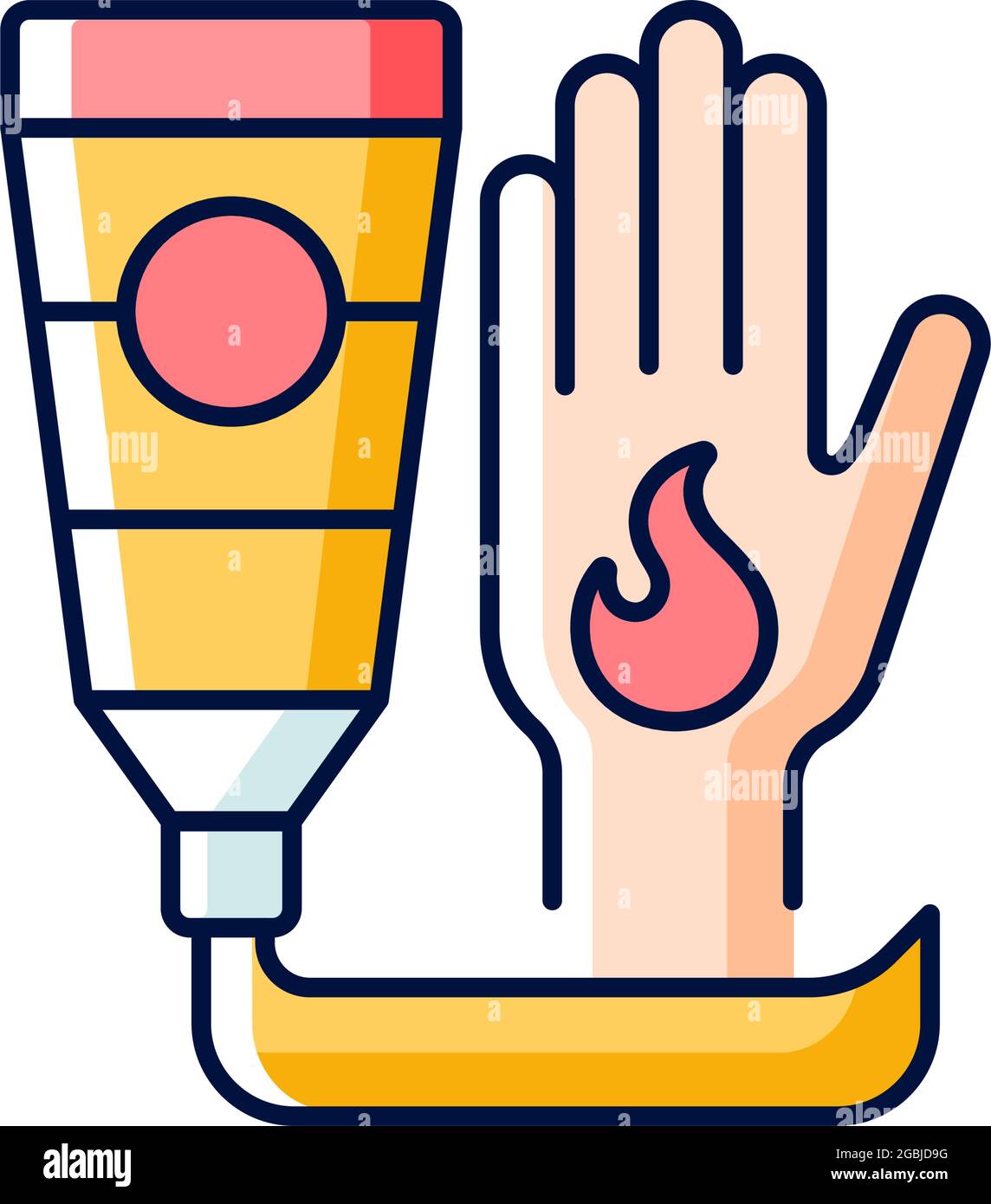 Scald burn Stock Vector Images - Alamy