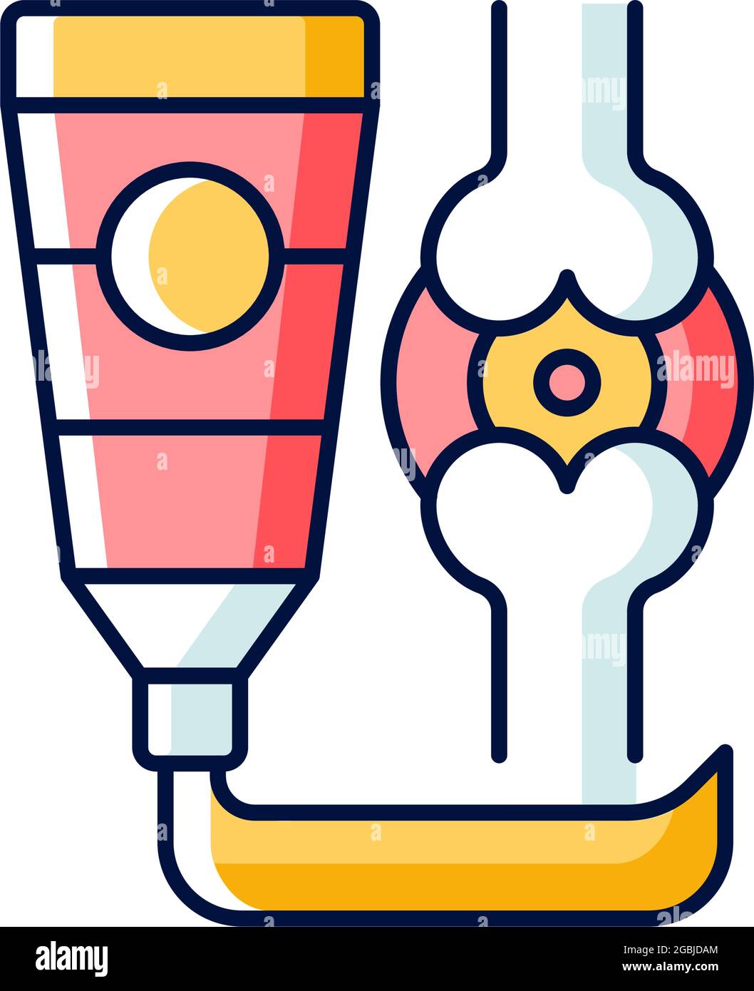 Ointment for arthritis RGB color icon Stock Vector Image & Art - Alamy