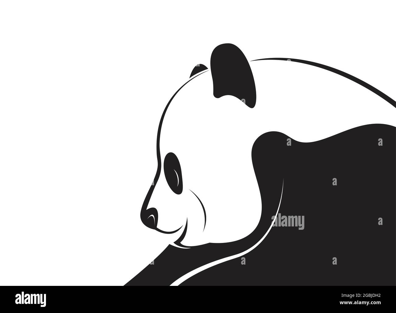 Vector of a panda design on a white background. Wild Animals. Easy ...