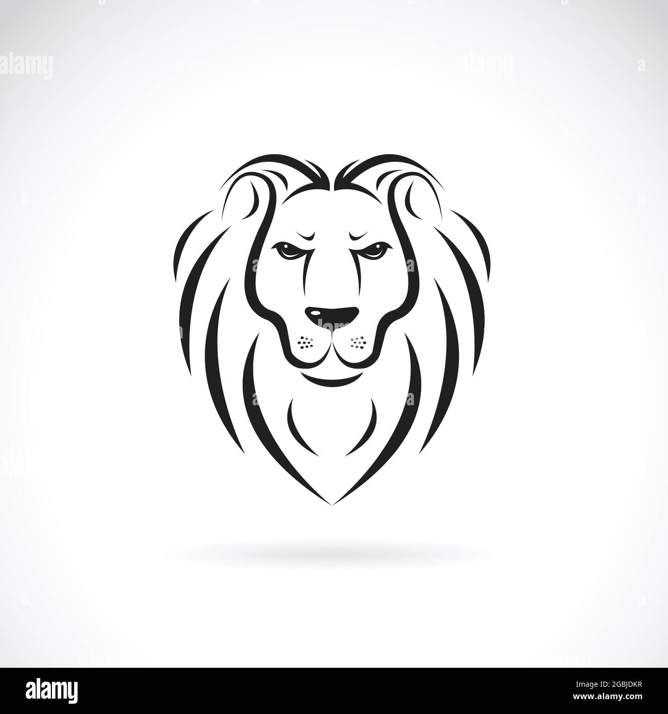 Vector of a lion head design on white background, Wild Animals. Easy ...