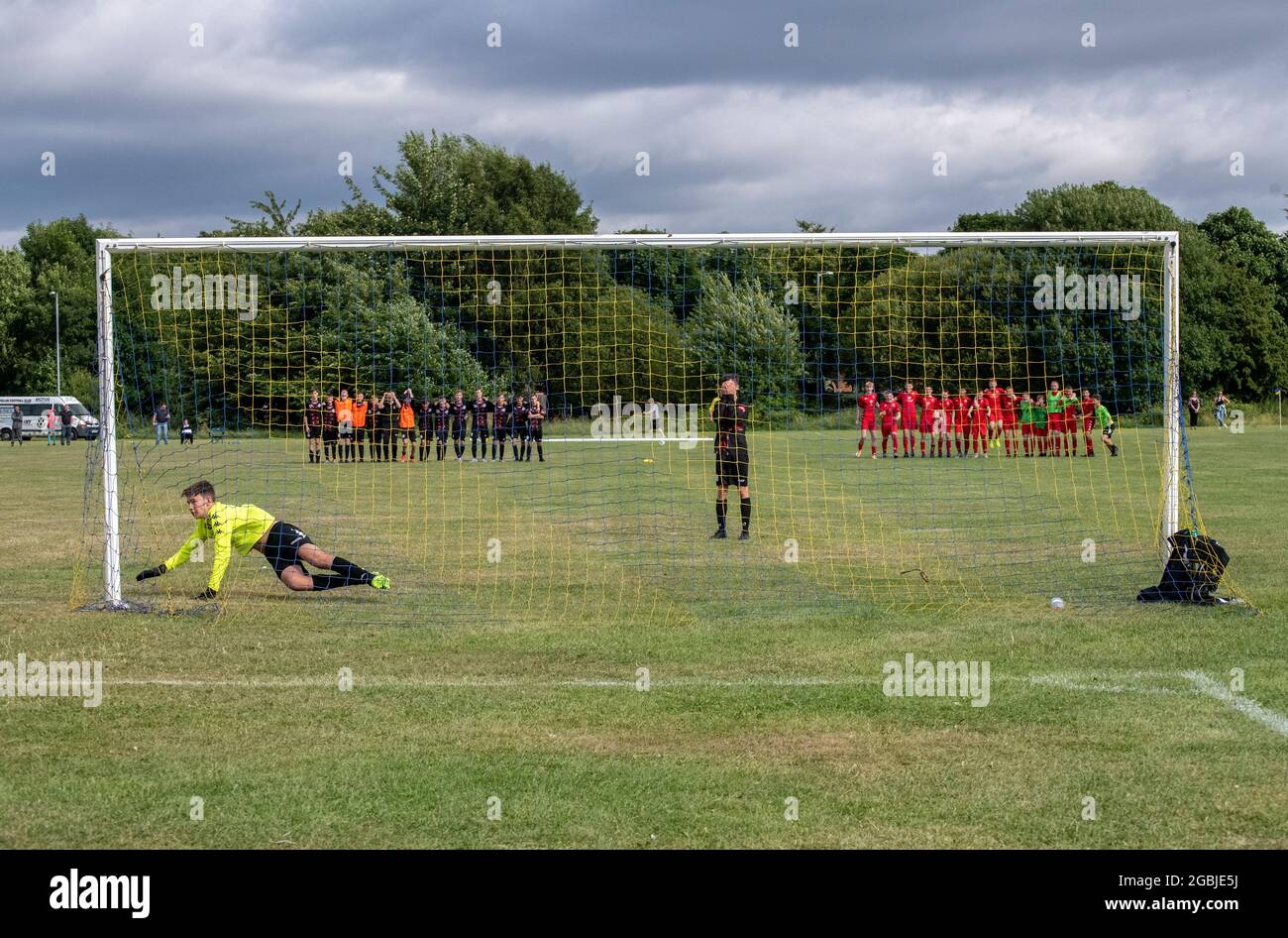 Football pitch park uk children hi-res stock photography and images - Alamy