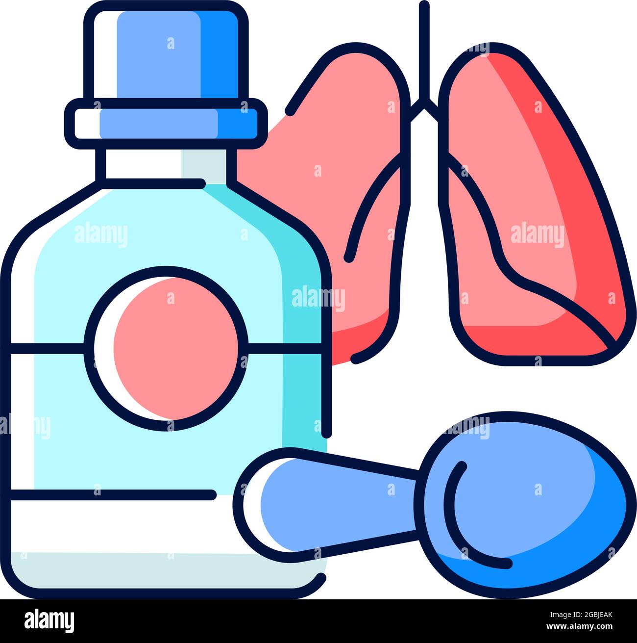 Syrup cure bottle cartoon Cut Out Stock Images & Pictures - Alamy