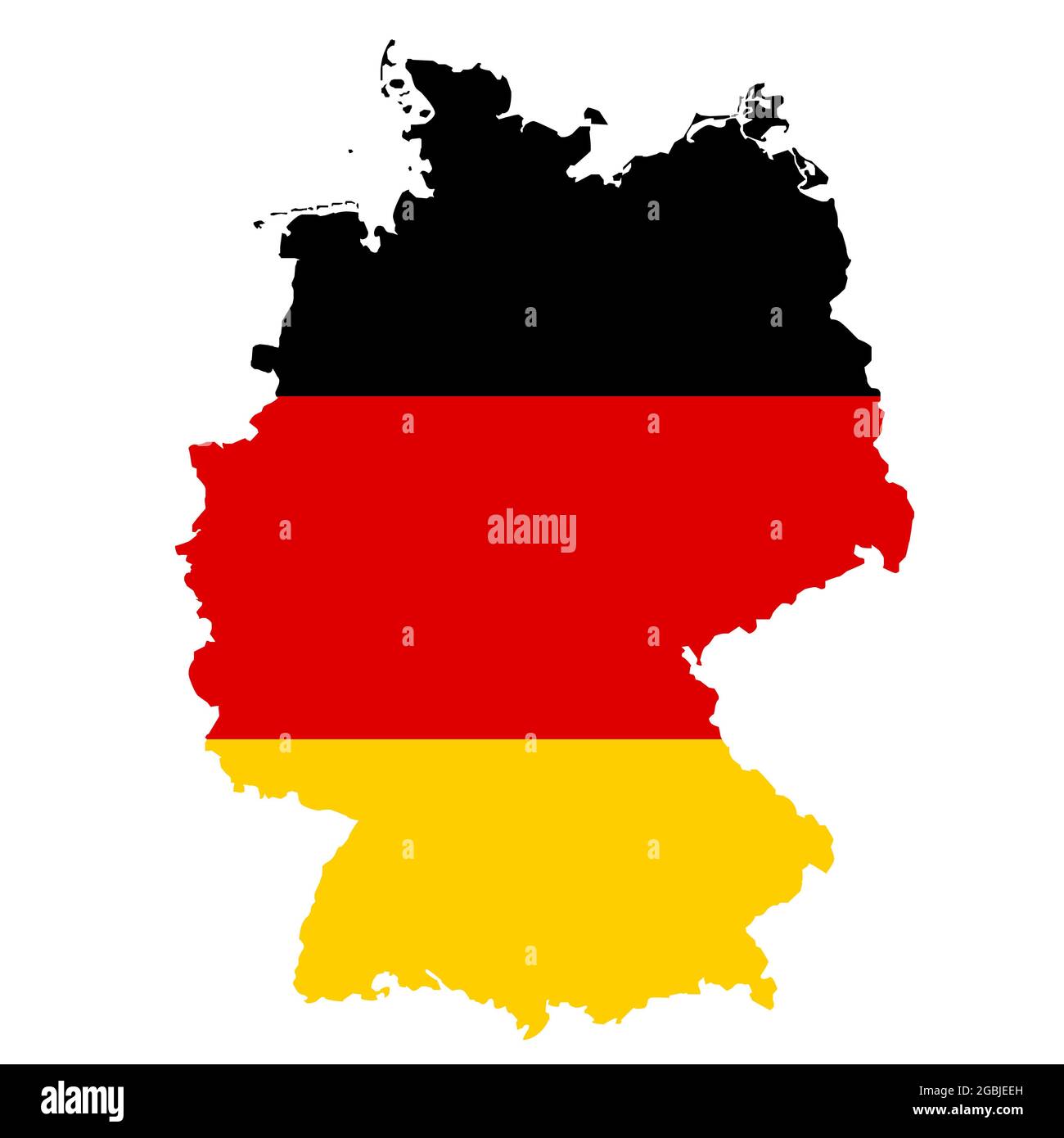 Map and flag of Germany on white background. Germany flag map symbol ...