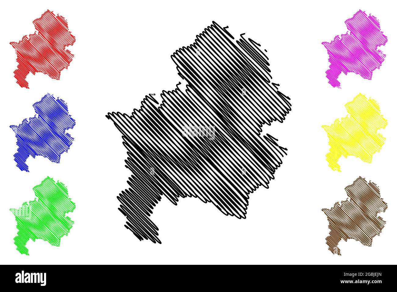 Isernia province (Italy, Italian Republic, Molise region) map vector ...