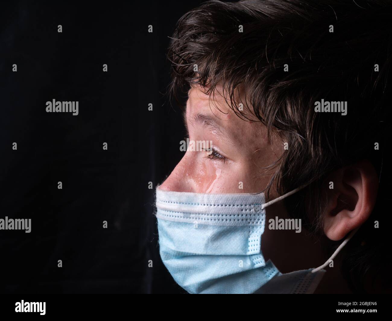 Medical crying dark hi-res stock photography and images - Alamy