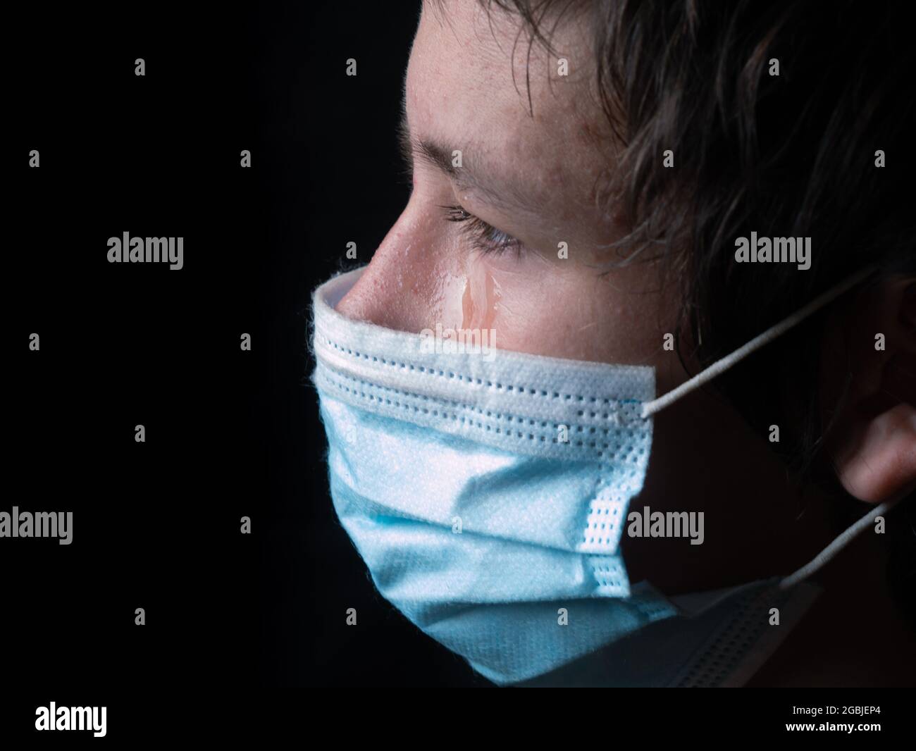Medical crying dark hi-res stock photography and images - Alamy