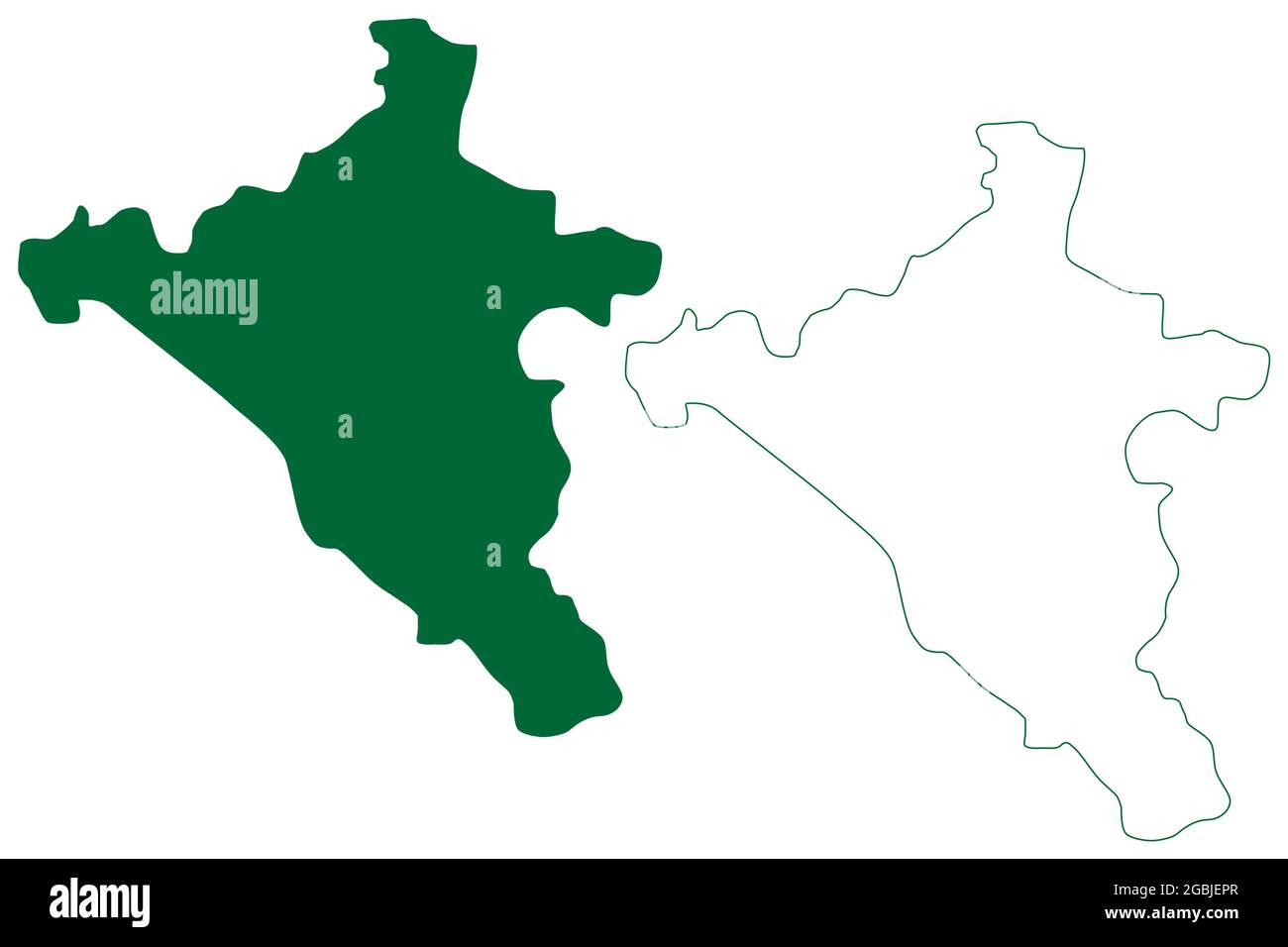 Wanaparthy district (Telangana State, Republic of India) map vector ...