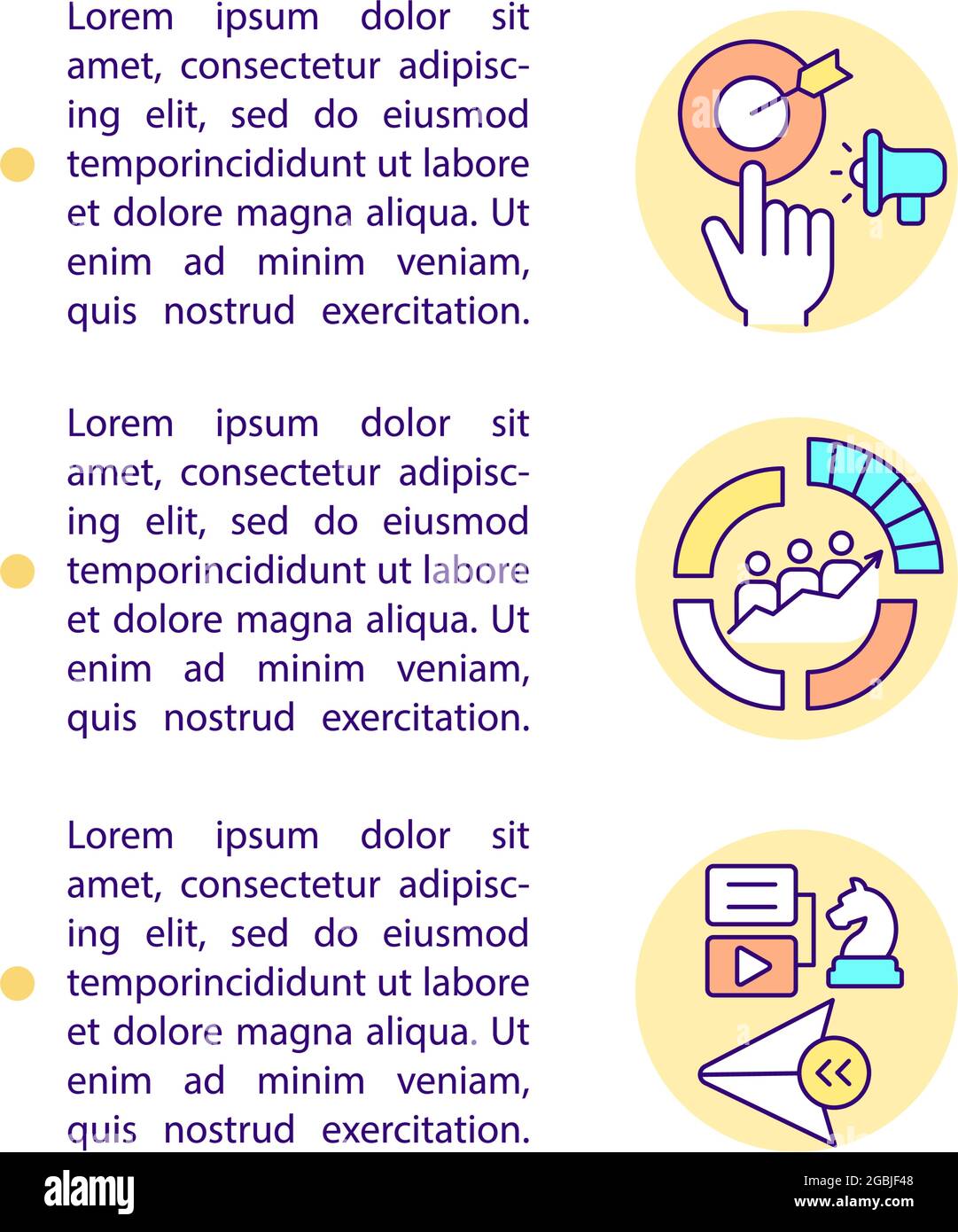 Social media marketing concept line icons with text. PPT page vector ...