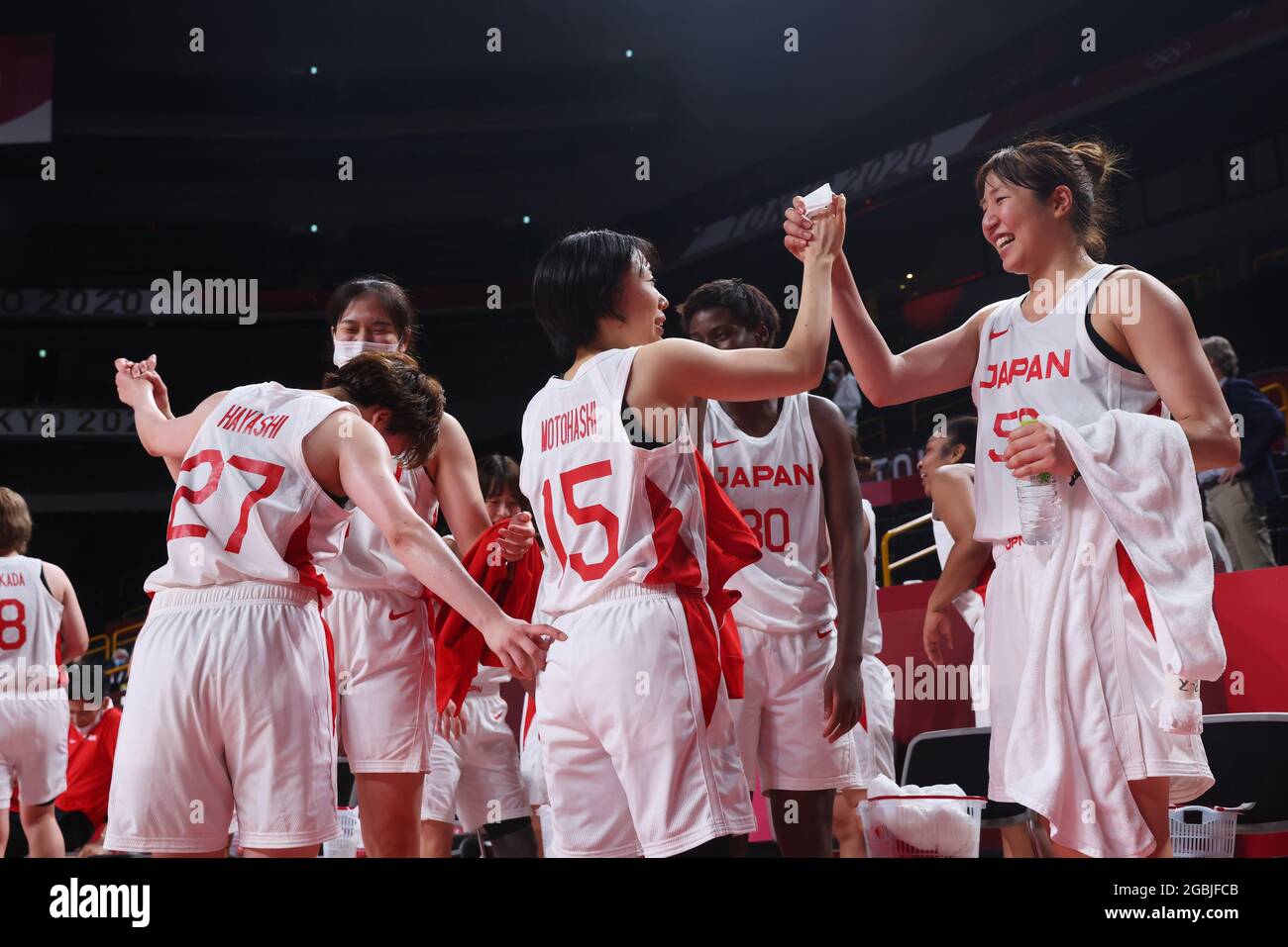 Saitama, Japan. 4th Aug, 2021. Japan women's team group (JPN ...