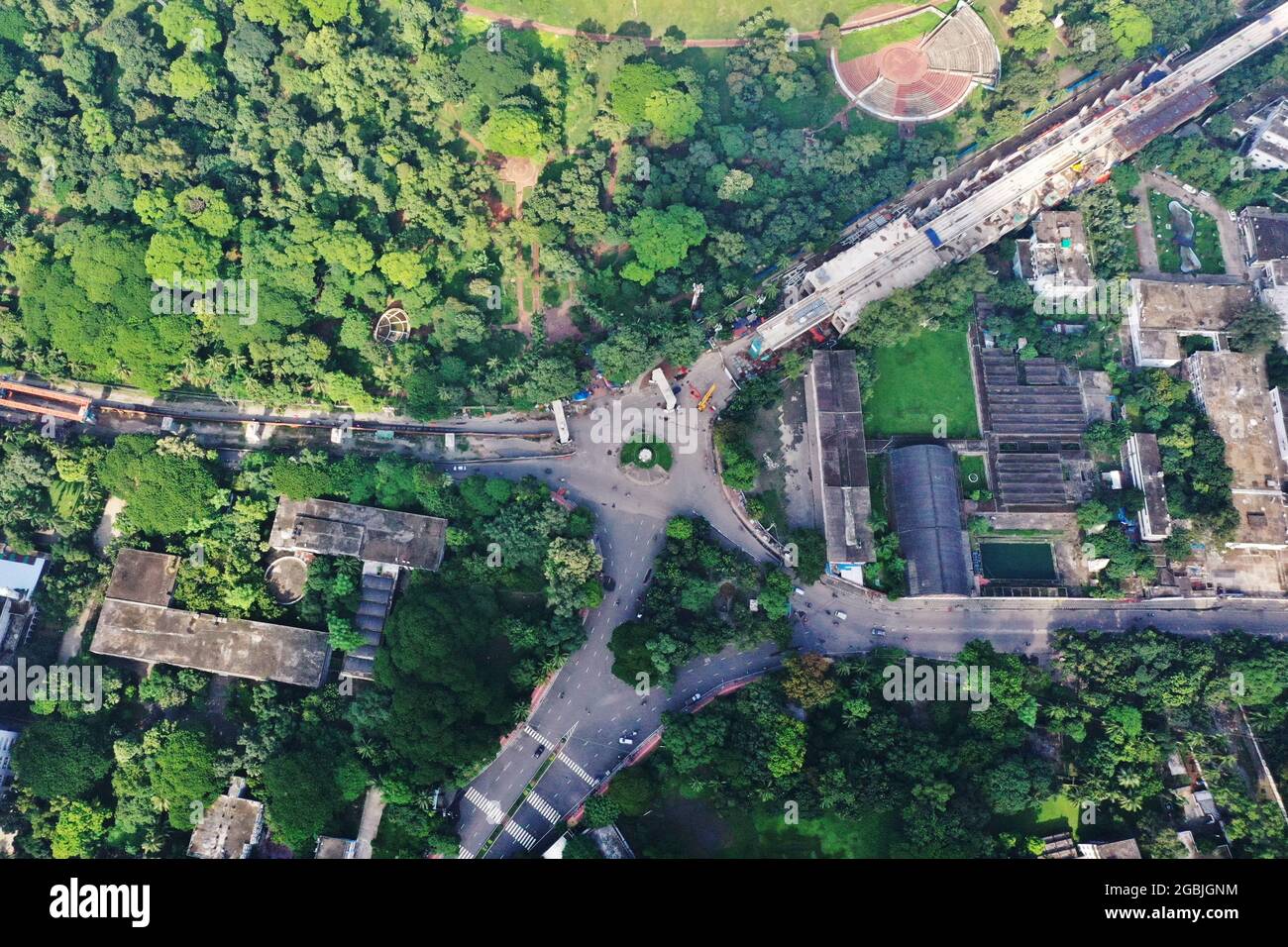 Dhaka, Bangladesh - August 04, 2021: The Bird's-eye view of Dhaka ...