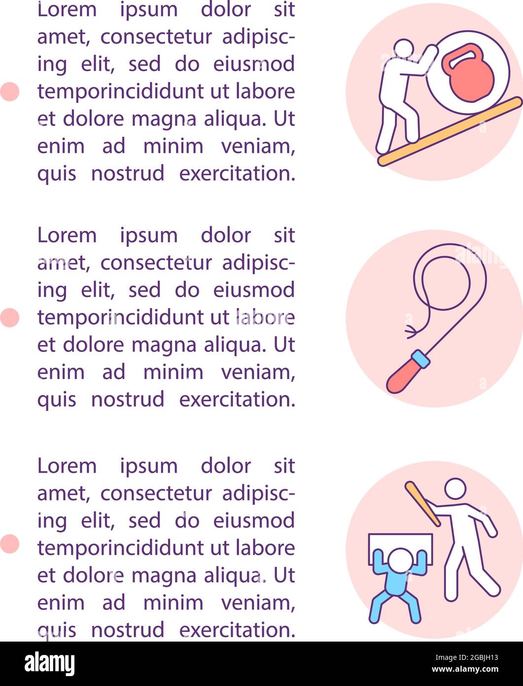 Coercion to labor concept line icons with text. PPT page vector ...