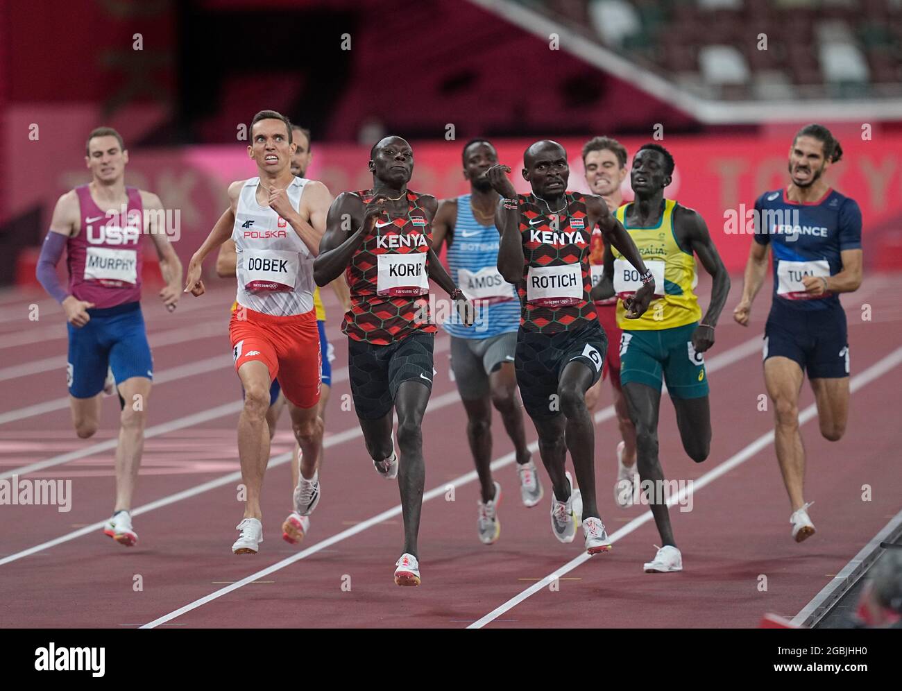 Tokyo, Japan, August 4, 2021: Emmanuel Kipkurui Korir wins gold in ...