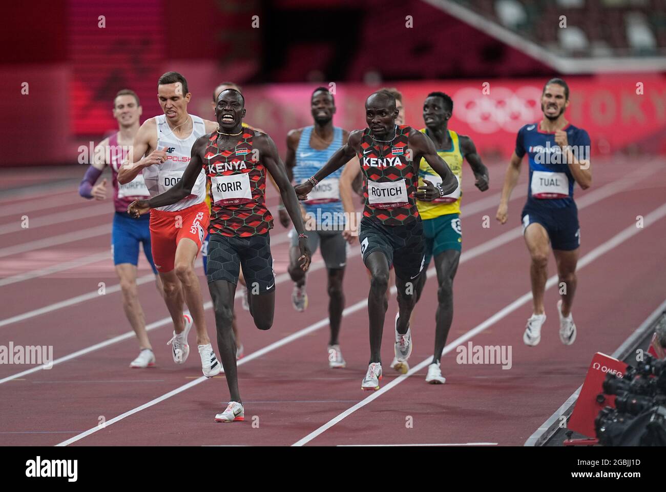Tokyo, Japan, August 4, 2021: Emmanuel Kipkurui Korir wins gold in ...