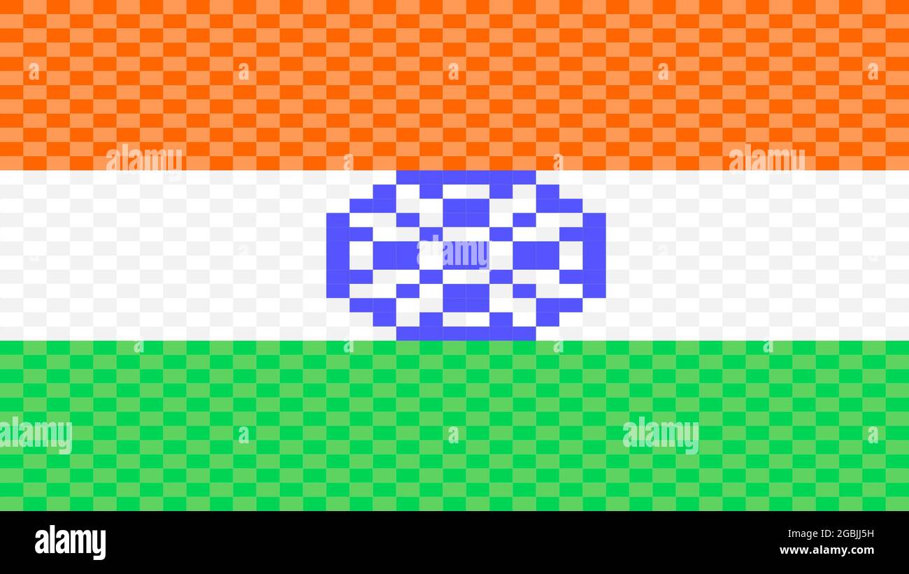 india Pixel Art pattern isolated on Background Stock Photo - Alamy