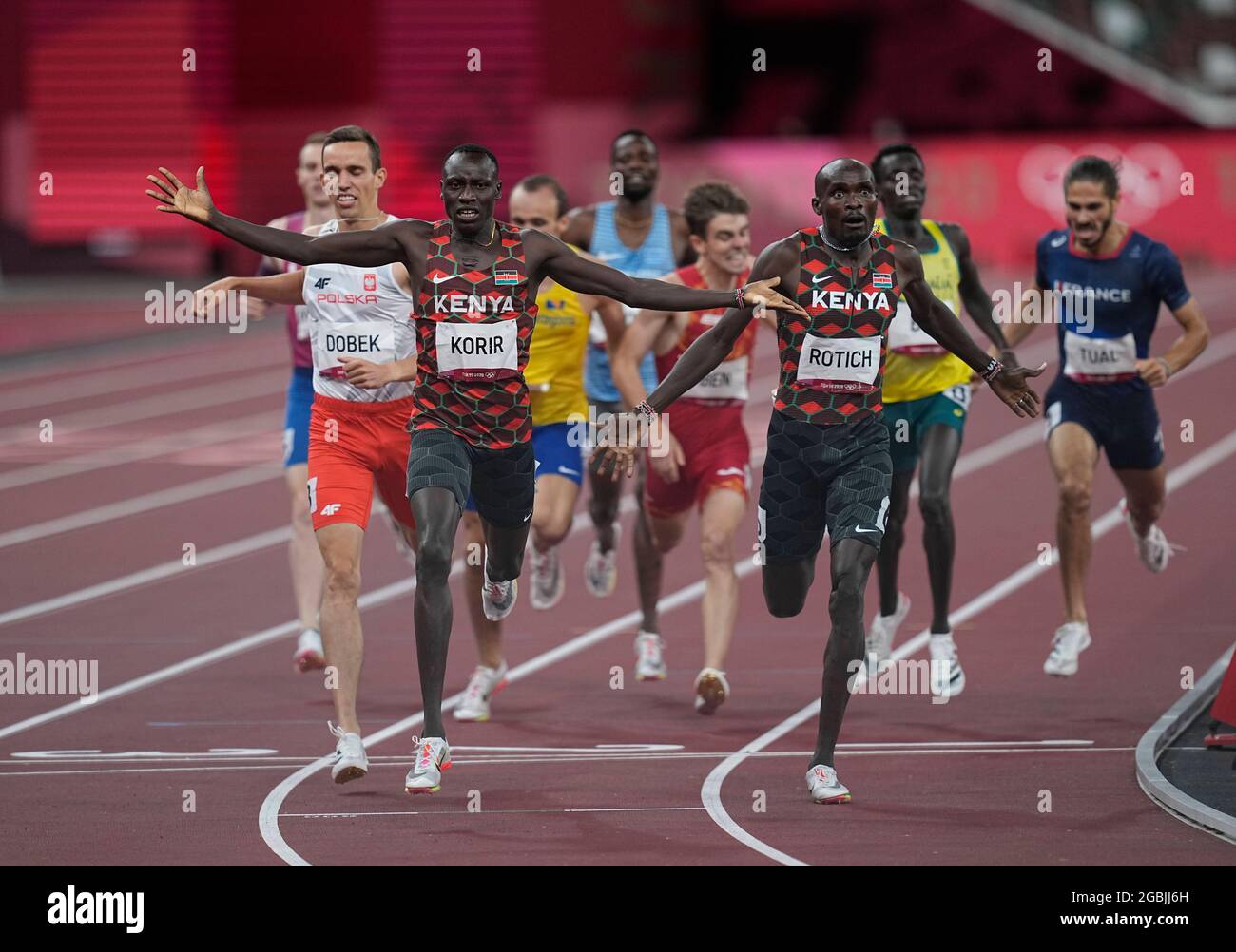 Tokyo, Japan, August 4, 2021: Emmanuel Kipkurui Korir wins gold in ...