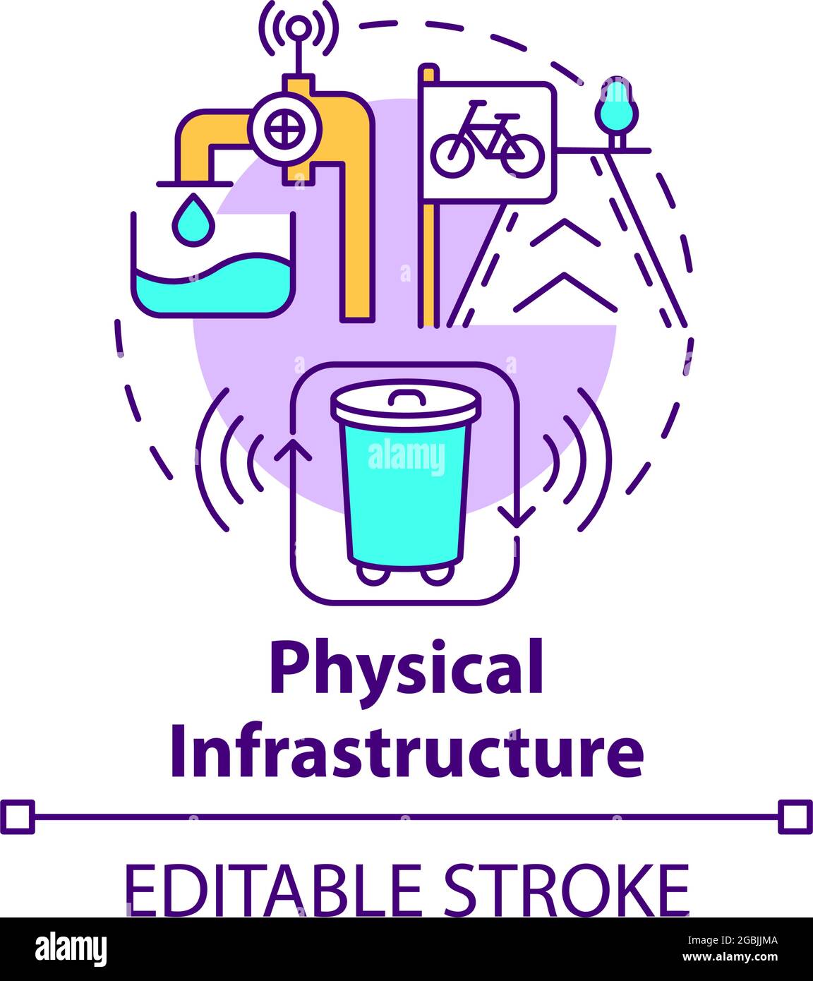 Physical infrastructure concept icon. Physical public facilities ... Physical infrastructure concept icon. Physical public facilities ...