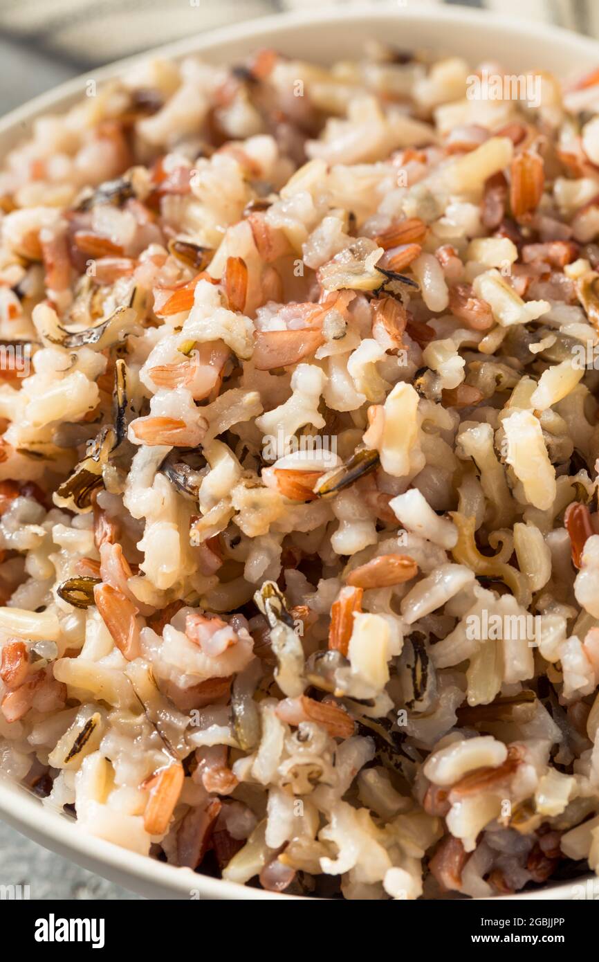 Healthy Homemade Cooked Wild Rice Ready to Eat Stock Photo - Alamy