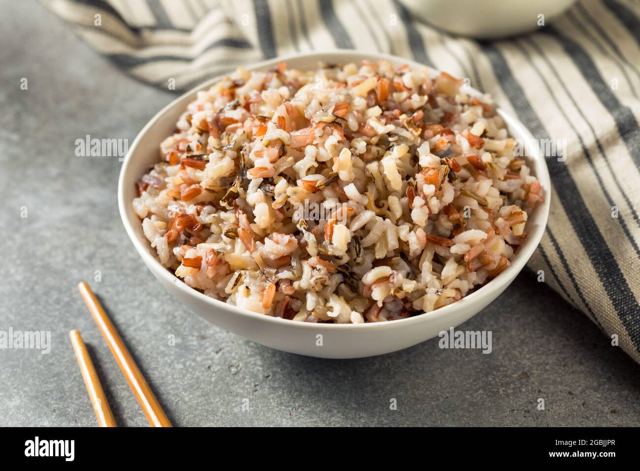Healthy Homemade Cooked Wild Rice Ready to Eat Stock Photo - Alamy
