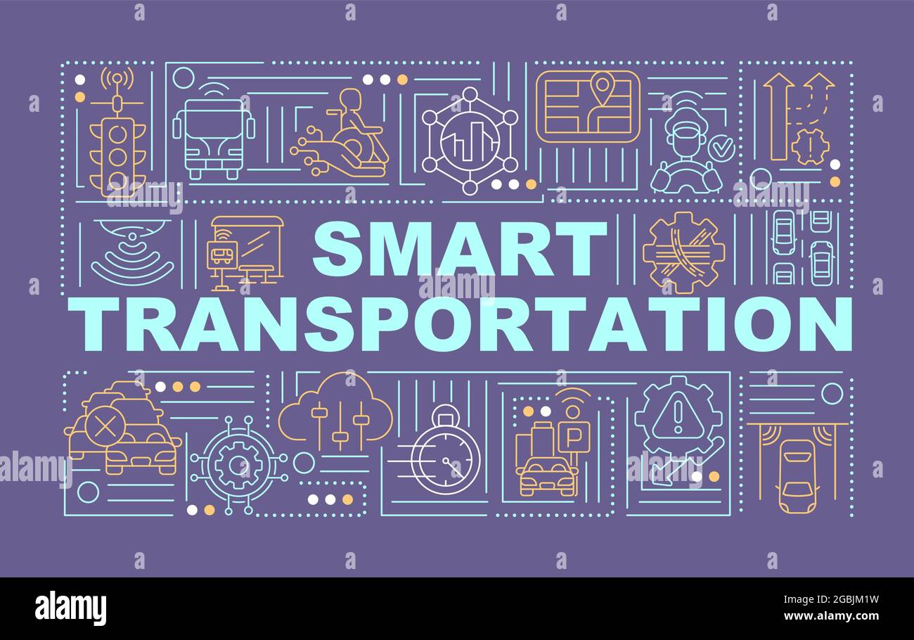 Smart transport control word concepts banner. Transportation management ...