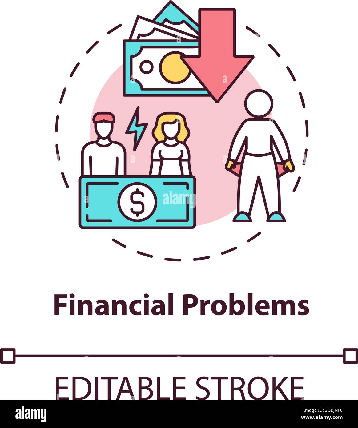 Financial problem concept icon Stock Vector Image & Art - Alamy
