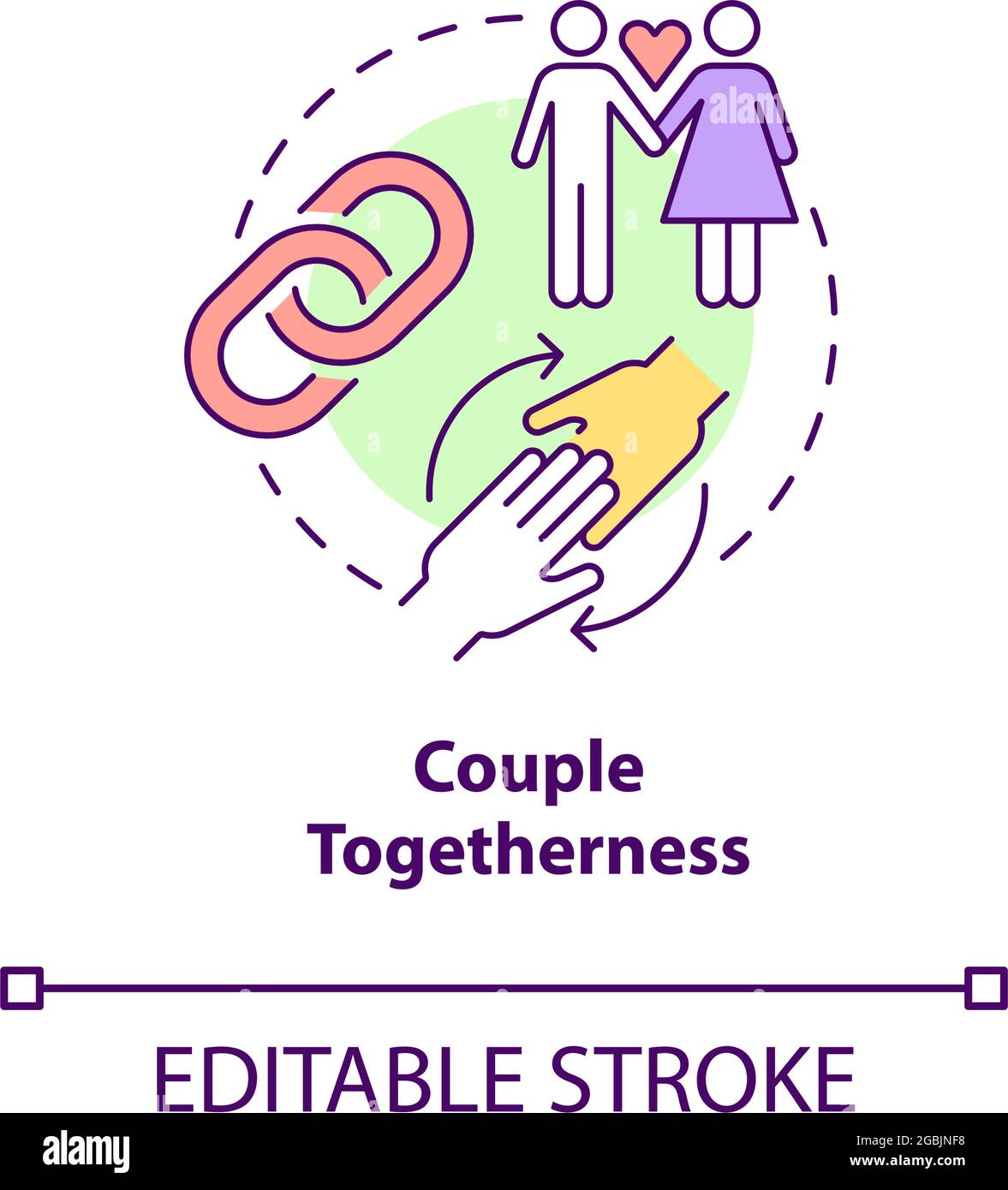 Couple togetherness concept icon Stock Vector Image & Art - Alamy
