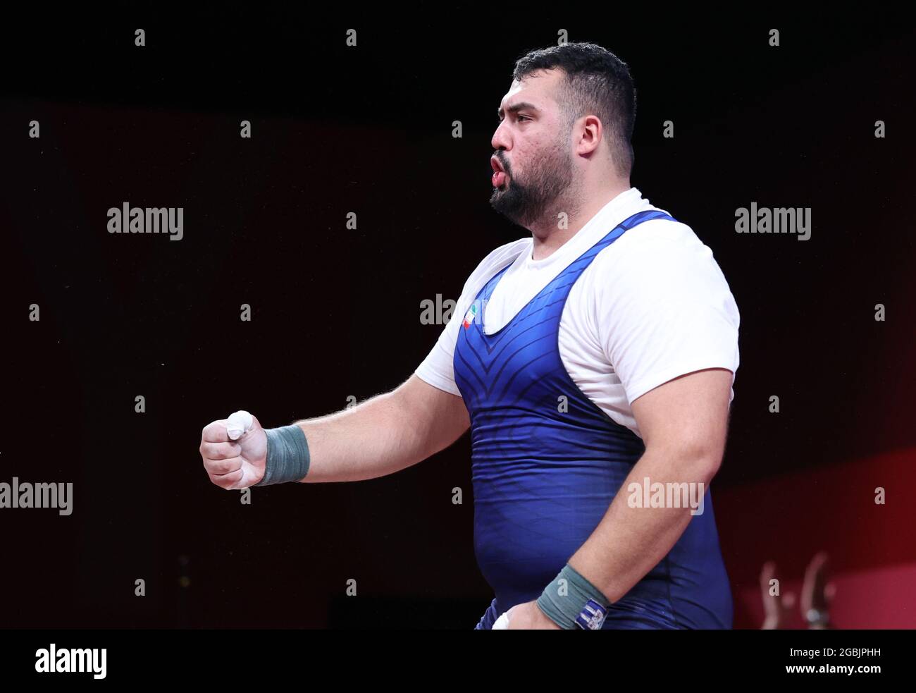 Tokyo, Japan. 4th Aug, 2021. Ali Davoudi of Iran celebrates a ...